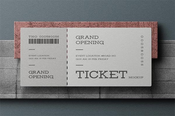 41+ Ticket Mockups | Free & Premium PSD Mockups