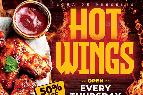 Hot Wings Flyer Templates | Free & Premium Downloads