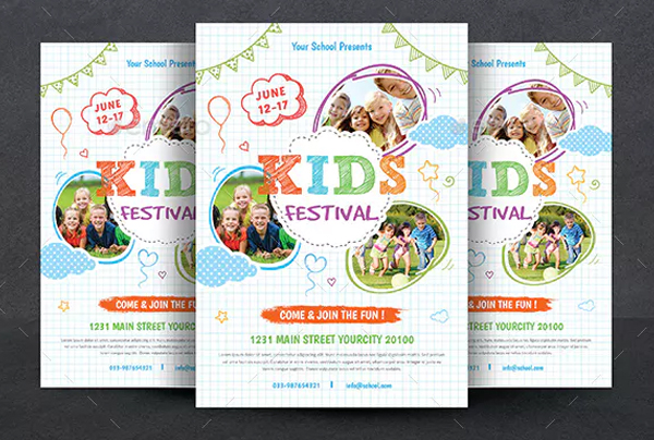 40+ Kids Festival Flyer Templates – Free & Premium PSDs