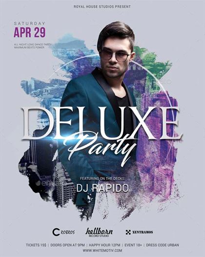 DJ Party Poster Templates | Free Dj Flyer PSD Flyer Downloads