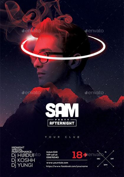 DJ Party Poster Templates | Free Dj Flyer PSD Flyer Downloads