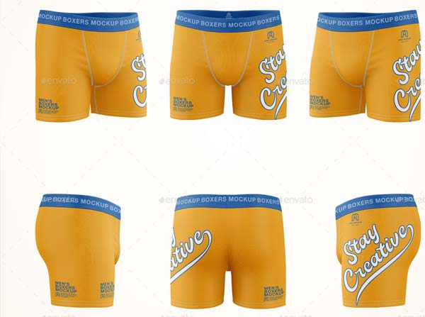 Realistic Boxer Mockups - Editable Free PSD, Ai, Vector, Formats