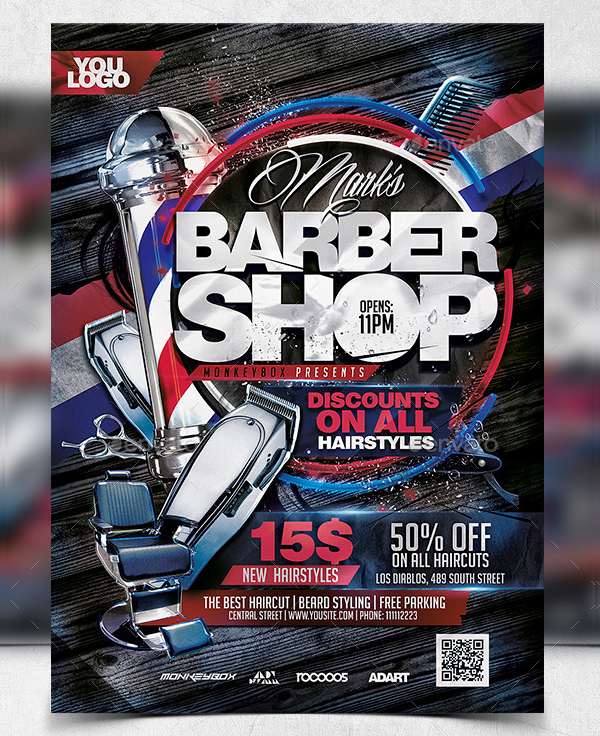 Barber Shop Flyer Templates Free Premium PSD Format Downloads