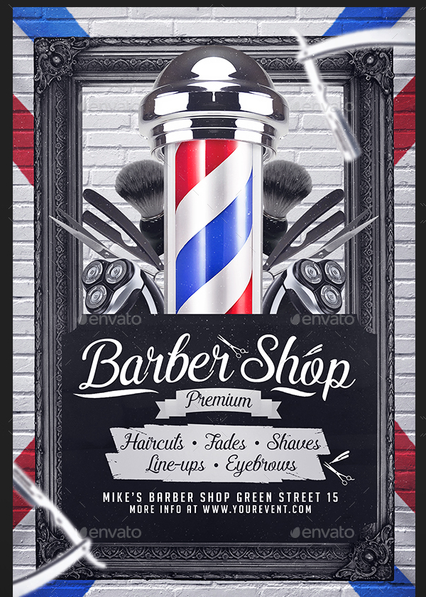 Barber Flyer Template Printable Word Searches