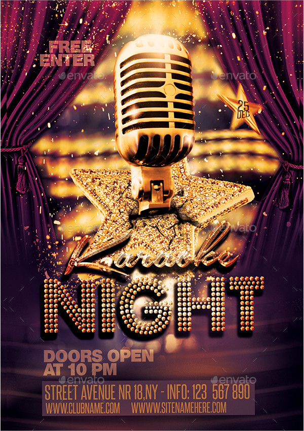 21 Karaoke Flyer Templates Free Premium PSD Illustrator Downloads