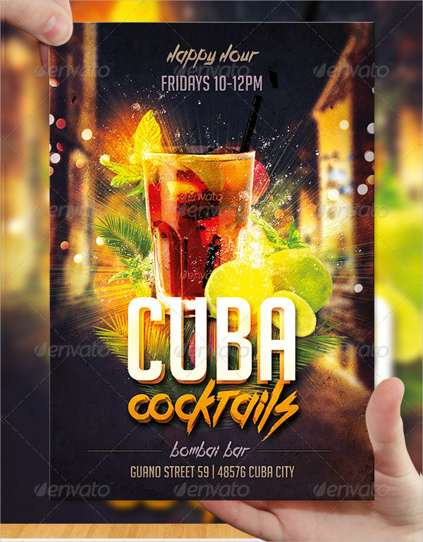 25+ Cocktail Flyer Templates - Free Premium PSD PNG EPS Downloads