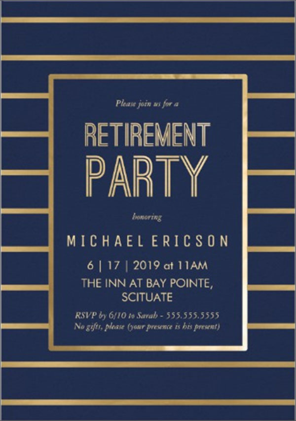 Printable Retirement Party Invitations Templates