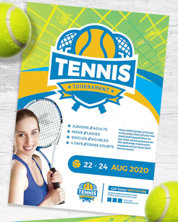 Tennis Flyer Templates Free Premium Downloads