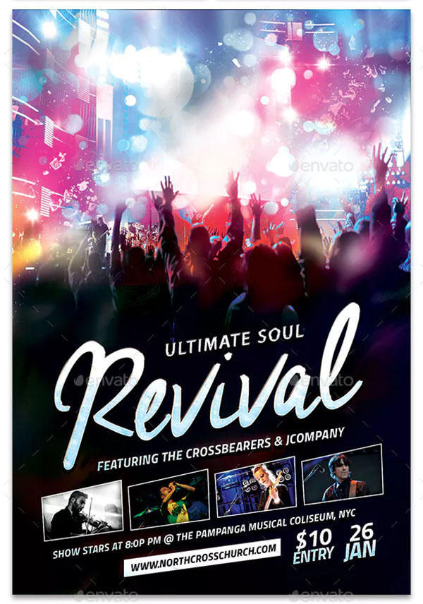 Church Revival Flyer Template Free Professional Sample Template 