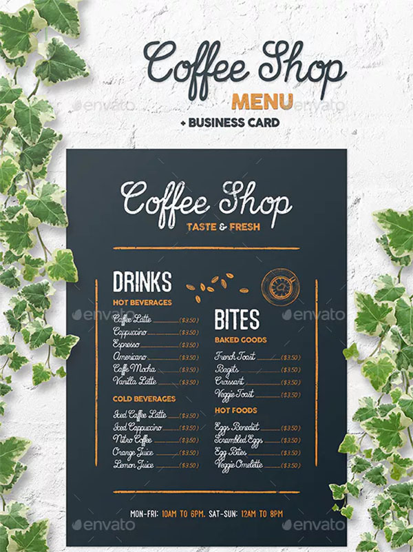 Coffee Shop Menu Templates Free Premium PSD Vector PNG EPS 
