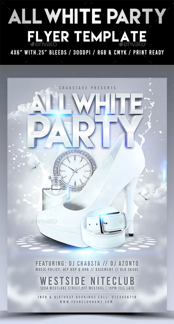 53 White Party Flyer Templates Free PSD Ai Word InDesign Downloads