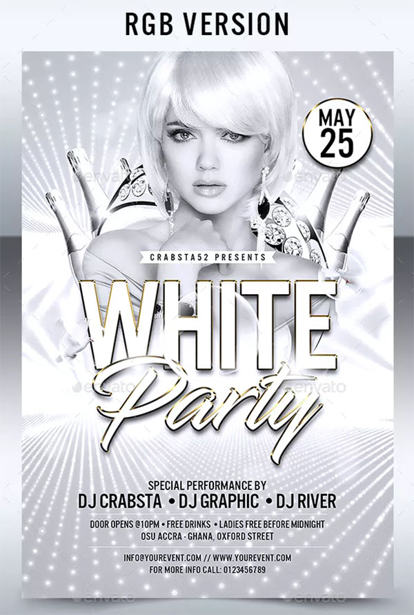 53 White Party Flyer Templates Free PSD Ai Word InDesign Downloads