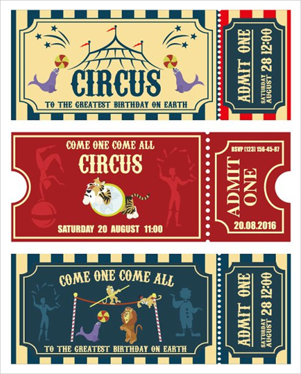 44 Circus Ticket Templates Free Premium Designs