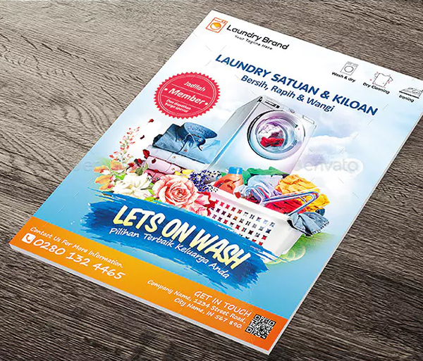 Laundry Flyer Template Free Download