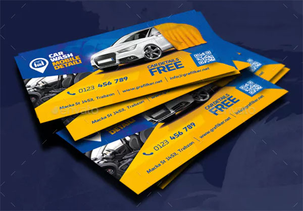 40 Car Wash Business Card Templates Free PSD Indesign Downloads
