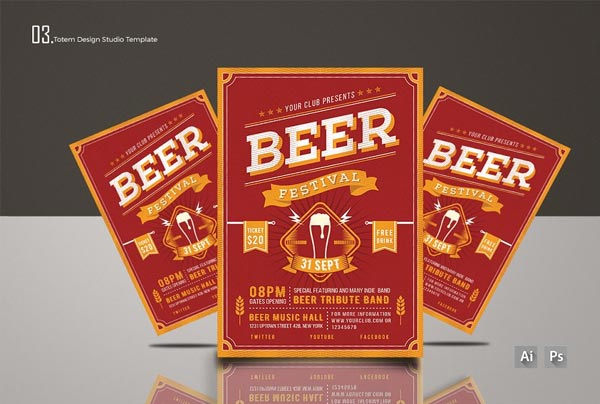 Beer Party Flyer Templates | Free & Premium PSD Templates